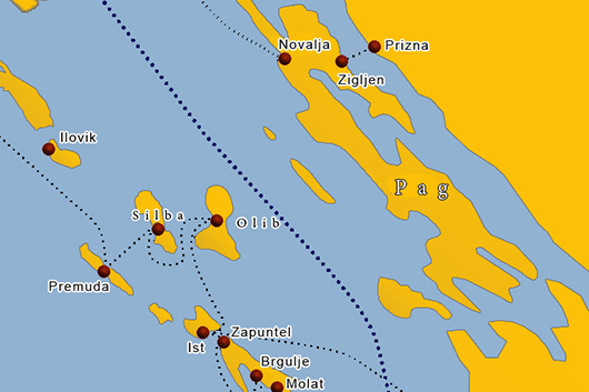 Fähre Insel Olib | Fahrplan und Preise für 2019 √