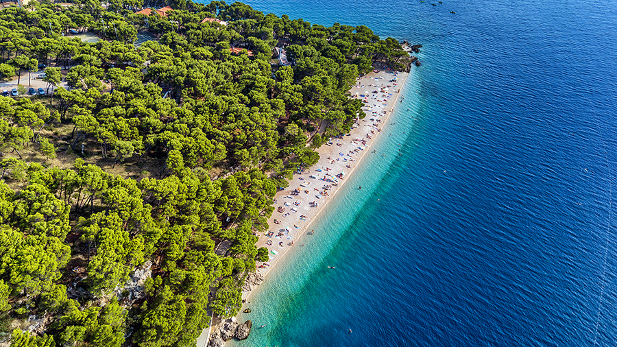 Die schönsten Strände in und um Brela - von Kroati.de √