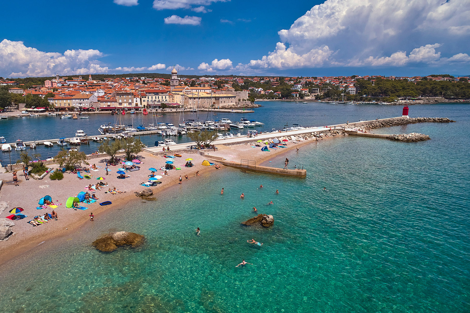 Strand Porporela Stadt Krk Kroatien Str nde Strand Porporela Stadt Krk Kroatien Str nde