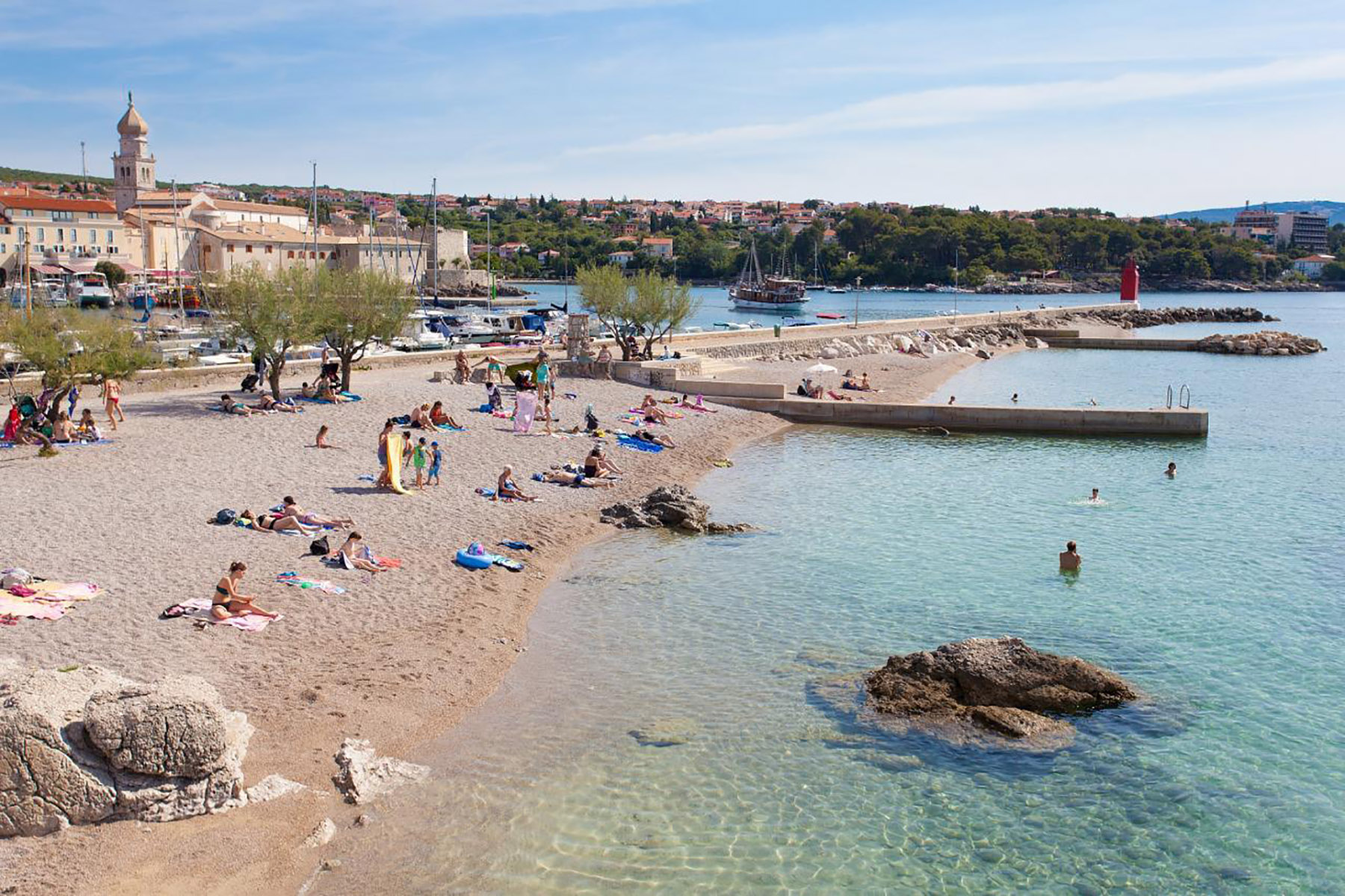 Strand Porporela Stadt Krk Kroatien Str nde Strand Porporela Stadt Krk Kroatien Str nde